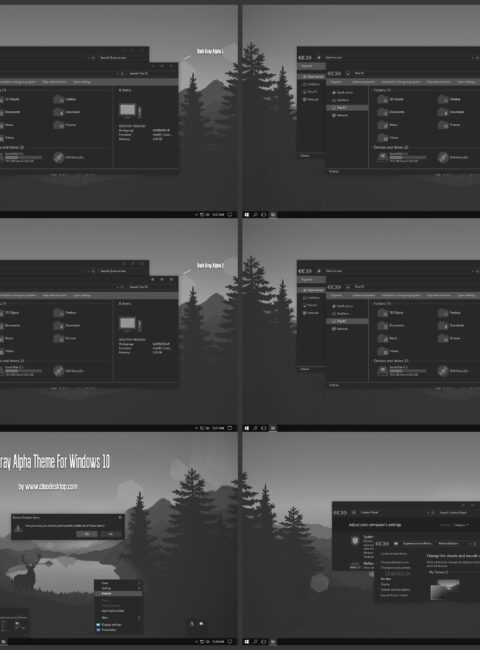 Egemen Dark GREEN And RED Minimal Theme For Windows 11 - Cleodesktop