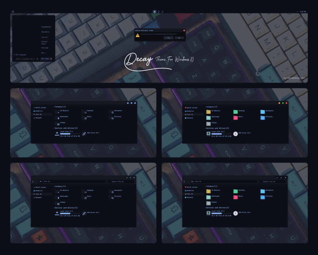 Decay Theme For Windows 10 - Cleodesktop