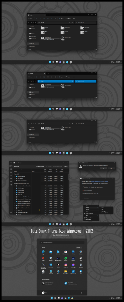 Full Dark Theme For Windows 11 22H2