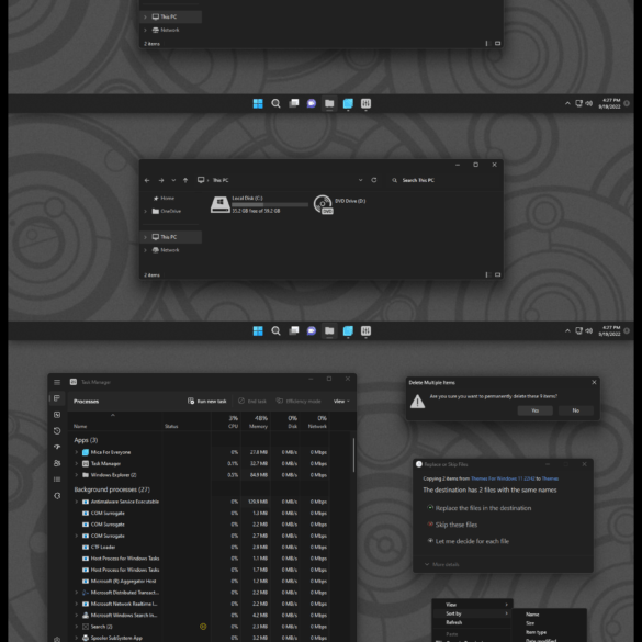full dark theme for windows 11 22h2