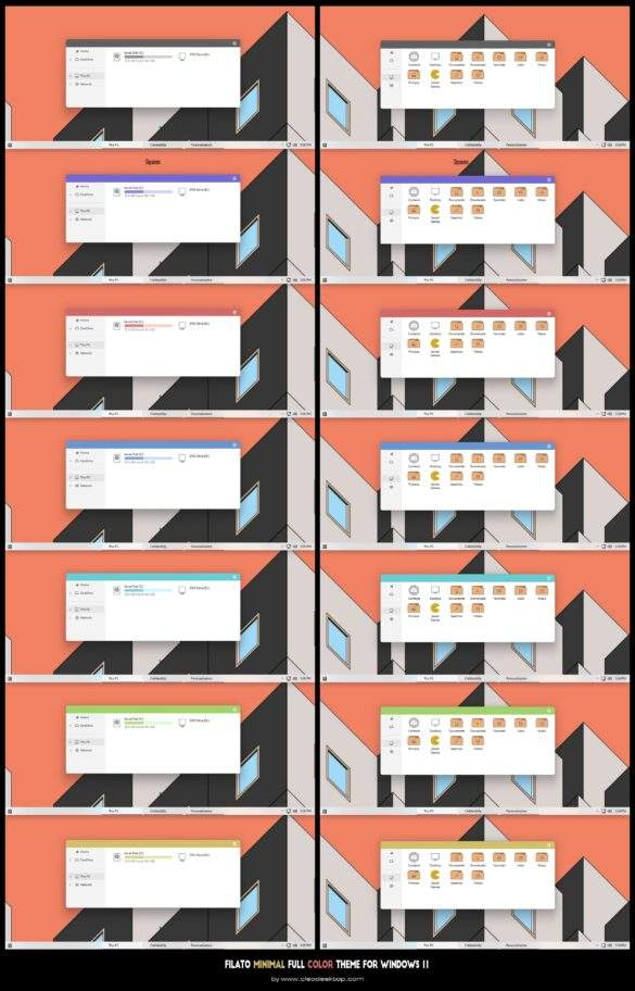Filato Minimal Full Color Theme For Windows 11 Windows 11 Themes