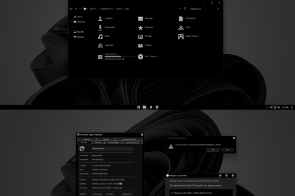 GRUV PINK GLASS Theme For Windows 11